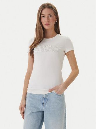 Guess T-Shirt W5GI04 J1314 Wei&szlig; Slim Fit