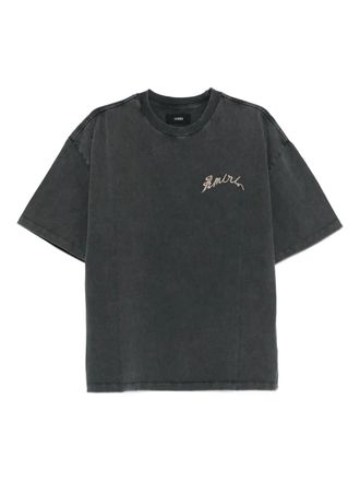 Amiri t-shirt à broderies - Noir