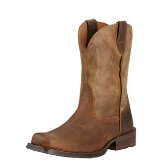 Ariat Rambler Herren Western-Cowboystiefel mit breiter quadratischer Spitze, Braun (Bomber in ERD/Braun), 43 EU
