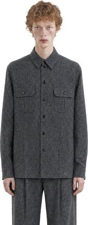 Valentino Boutonn&eacute; Wool Overshirt