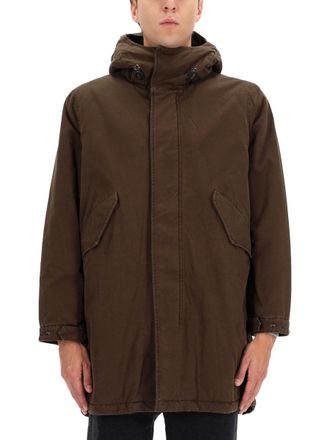Aspesi Hooded Cotton Parka - Green