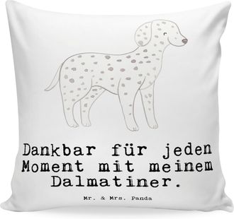 Mr. & Mrs. Panda 40 x 40 Kissen Dalmatiner Moment - Geschenk, Dekokissen Sofa, Tierfreund, Dekokissen, Hund, Sofakissen, Kissenhülle 40x40
