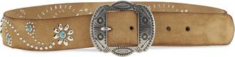 HTC Studded Suede Belt - Beige