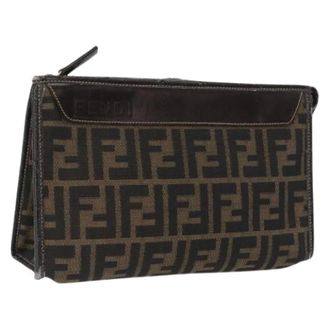 Fendi Pochette Pre-owned Zucca Canvas - Femme - Pre-owned - Brun - Taille: ONE Size