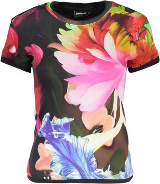 Desigual Femme, Tops, Multicolore, Taille: 40 FR T-shirt &agrave; manches courtes