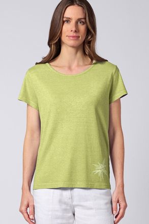 Hempage Hempage Damen vegan T-Shirt Hanf Print Bambusgr&uuml;n