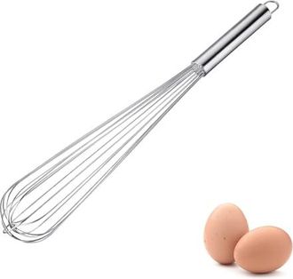 Westmark Rührbesen Pro - Stabiler Schneebesen Edelstahl für Eier, Teig & Saucen - Praktischer Quirl zum Aufschlagen, Rühren & Vermengen - Silber, 48 cm