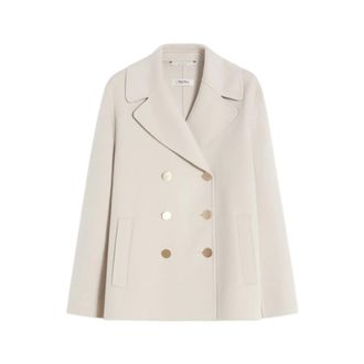 Max Mara Wool Broadcloth Jacket - - Jackets - Damen - Beige - M