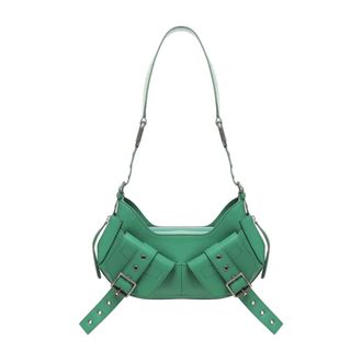 Francesco Biasia Wei&szlig;e Leder-Schultertasche mit verstellbarem Riemen - - Bags - Damen - Gr&uuml;n - ONE SIZE