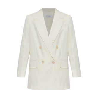 Max Mara Wei&szlig;e Doppelreihige Jacke im Italienischen Stil - - Jackets - Damen - Wei&szlig; - XS