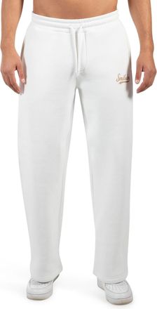 Smilodox Jogginghose Herren Lorik, Bequeme Sweathose mit Logo-Detail, elastischem Bund mit Kordelzug, seitlichen Eingrifftaschen, geradem Beinabschluss und wei