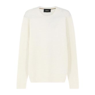 HUGO BOSS Homme, Pulls, Blanc, Taille: M Pull col rond