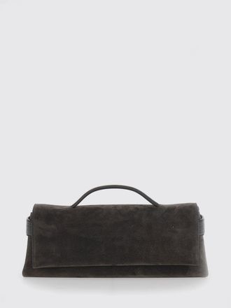Brunello Cucinelli Pochette en veau velours avec d&eacute;coration Monili