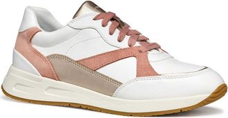 Geox Damen D BULMYA A Sneaker, White/Lt Coral, 40 EU