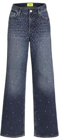Jack & Jones Jack & Jones Jxtokyo Wide Hw Stone Jeans DNM Pantalon, Denim Bleu médium, 30W x 32L Femme