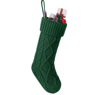 Generic Weihnachtsstrümpfe - Aufhängbar Weich Gestrickt - Weihnachtsbaum Anhänger für Snacks Strumpf,Für Kinder Kleinkinder Frauen Mädchen Studenten Kamin Bau