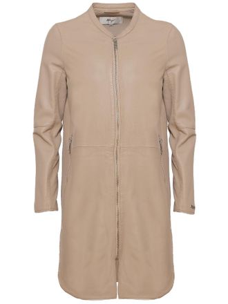 Maze Damen Ledermantel 4202040 Moonlight Beige