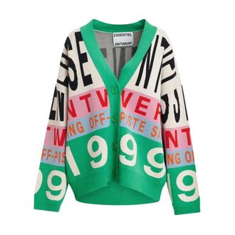 Essentiel Kreezer Jacquard Cardigan - - Knitwear - Damen - Mehrfarbig - S