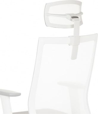 hjh OFFICE 657631 Kopfst&uuml;tze Netz KS Aspen Wei&szlig; Zubeh&ouml;r passend zum Aspen Drehstuhl