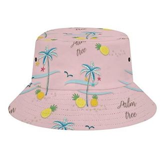 Generic Palmier Chapeaux De Pêcheurs Unisexe Seau Chapeau Respirant Bucket Hat pour Loisirs Camping Plein Air