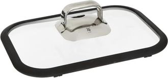 WMF Vitalis Glasdeckel mit Silikonrand 35 x 21,5 cm, Ersatzdeckel für Vitalis Compat 3,5l, Vitalis Zubehör, Silikondichtung, spülmaschinengeeignet