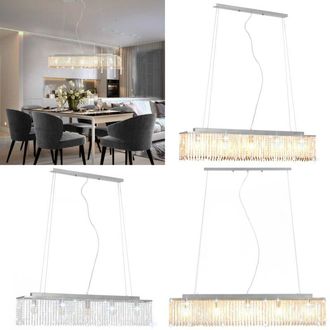 vidaXL Plafonnier avec perles de cristal Argenté 104 cm E14 - lampe suspendue - lampes suspendues - Home & Living - Argent