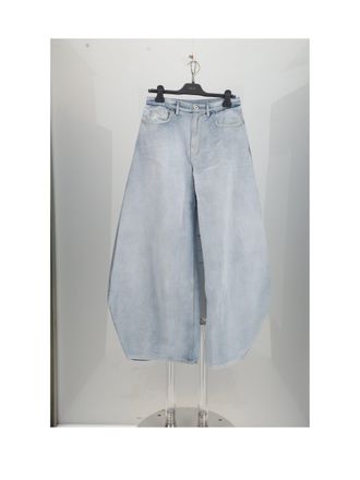 Dior Womens Baggy Denim Jeans Grey Cotton