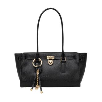 Michael Kors Hamilton Moderne Petit Sac Cabas en Cuir - Femme - Sacs - Noir - Taille: ONE Size