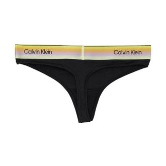 Calvin Klein Tanga avec ceinture logo - Femme - Sous-v&ecirc;tements - Noir - Taille: 36 FR