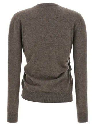R&oacute;he Asymmetrical Twisted Ballet Cardigan - Taupe