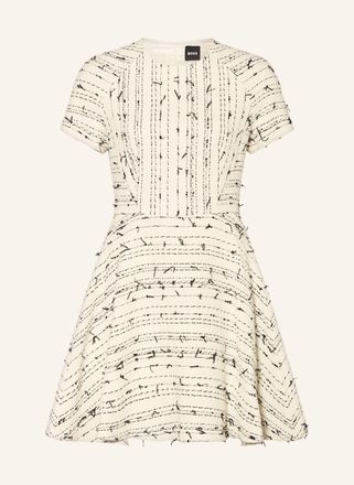 HUGO BOSS Boucl&eacute;-Kleid Datarni weiss
