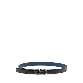 Ferragamo Homme, Accessoires, Noir, Taille: 105 CM Ceinture en cuir avec boucle &agrave; double cercle
