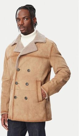 Milestone Leder-Mantel MS Cleveland 631629 21555-1 Dunkelbeige Regular Fit