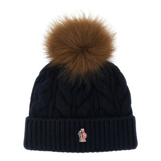 Moncler M&uuml;tze aus Wolle & Kaschmir - - Accessories - Damen - Blau - ONE SIZE
