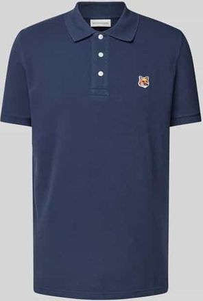 Maison Kitsun&eacute; Poloshirt mit Motiv-Applikation