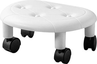 Generic Low-Profile Salon Hocker - Tragbarer Pedik&uuml;re-Drehstuhl, Flexibilit&auml;t Spa-Stuhl mit glatten R&auml;dern | Niedrigdrehbarer Stuhl mit R&auml;dern f&uuml;r die Worksta