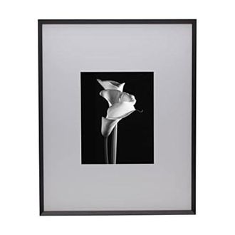 Mikasa Metall-Portraitrahmen, zeigt 20,3 x 25,4 cm Foto mit Matte, 40,6 x 50,8 cm ohne Matte, schwarz