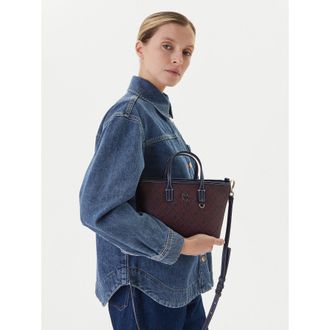 Tommy Hilfiger Handtasche Tommy Hilfiger Th Monoplay Le Nano Tote AW0AW17717 Dunkelblau