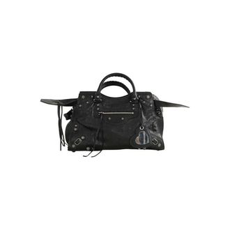 Balenciaga Sac &agrave; main en cuir noir