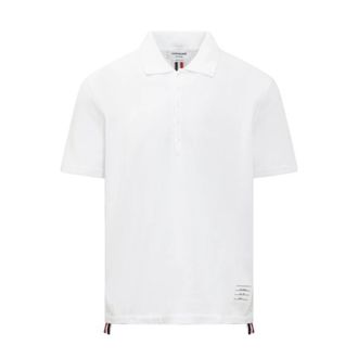 Thom Browne Klassisches Piqu&eacute;-Polohemd - - Tops - Herren - Wei&szlig; - XL