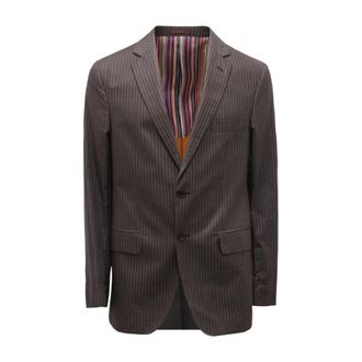 Etro Baumwolljacke Grau | Blau gestreiftes Futter - - Jackets - Herren - Grau - XL