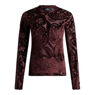 Etro Femme, Pulls, Multicolore, Taille: 40 FR Pull Velours Motif Paisley