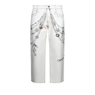 John Richmond Herren, Jeans, Wei&szlig;, SGr&ouml;&szlig;e