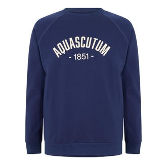 Aquascutum Sweatshirt f&uuml;r Herren, Raglan&auml;rmel (Marine)