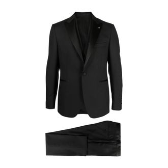 Tagliatore Homme, Costumes, Noir, Taille: 3XL Costume Formel Noir Gabardine