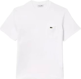 Lacoste Homme, Tops, Blanc, Taille: XL Breast Pocket Cotton Tee