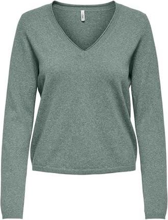 Only Onlloyal Life Ls Pull col en V KNT Nca, Vert Chinois., XL