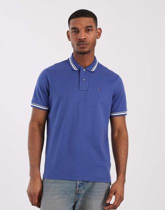 Tommy Jeans Polo &agrave; liser&eacute; - Bleu