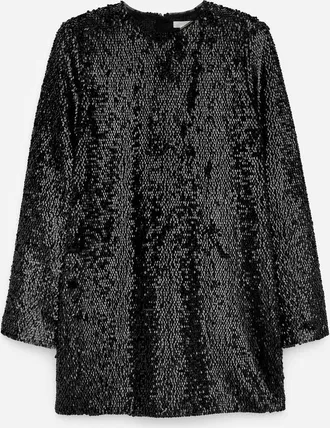 Arket Paillettenkleid -Schwarz