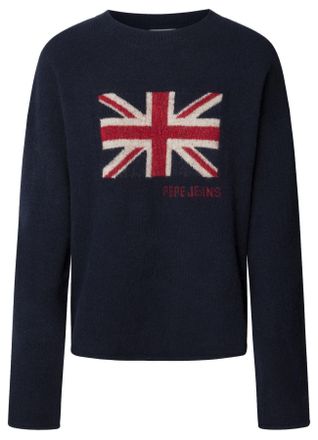 Pepe Jeans London Damen Caitlin Strickwaren, Blau (Dulwich Blue), S